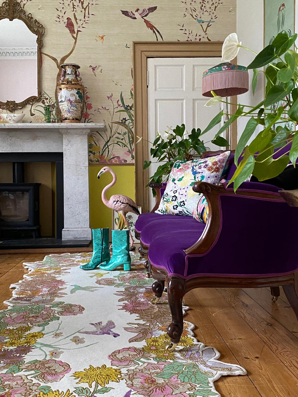 Chinoiserie rug designs, wallpaper & fabric by Wendy Morrison.