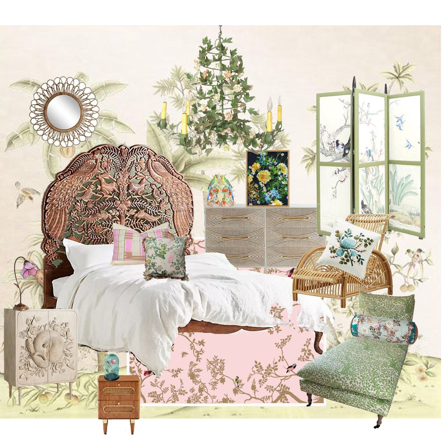 Secret Garden rug mood board – Wendy Morrison