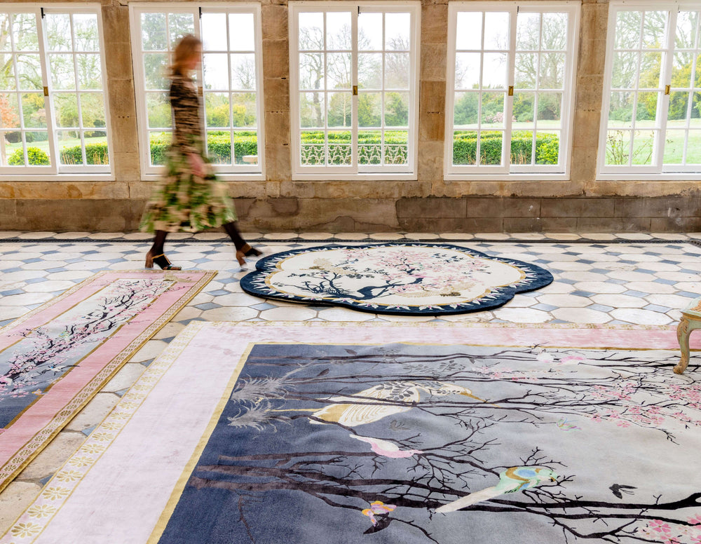 Chinoiserie rugs, wallpaper & fabric by Wendy Morrison.