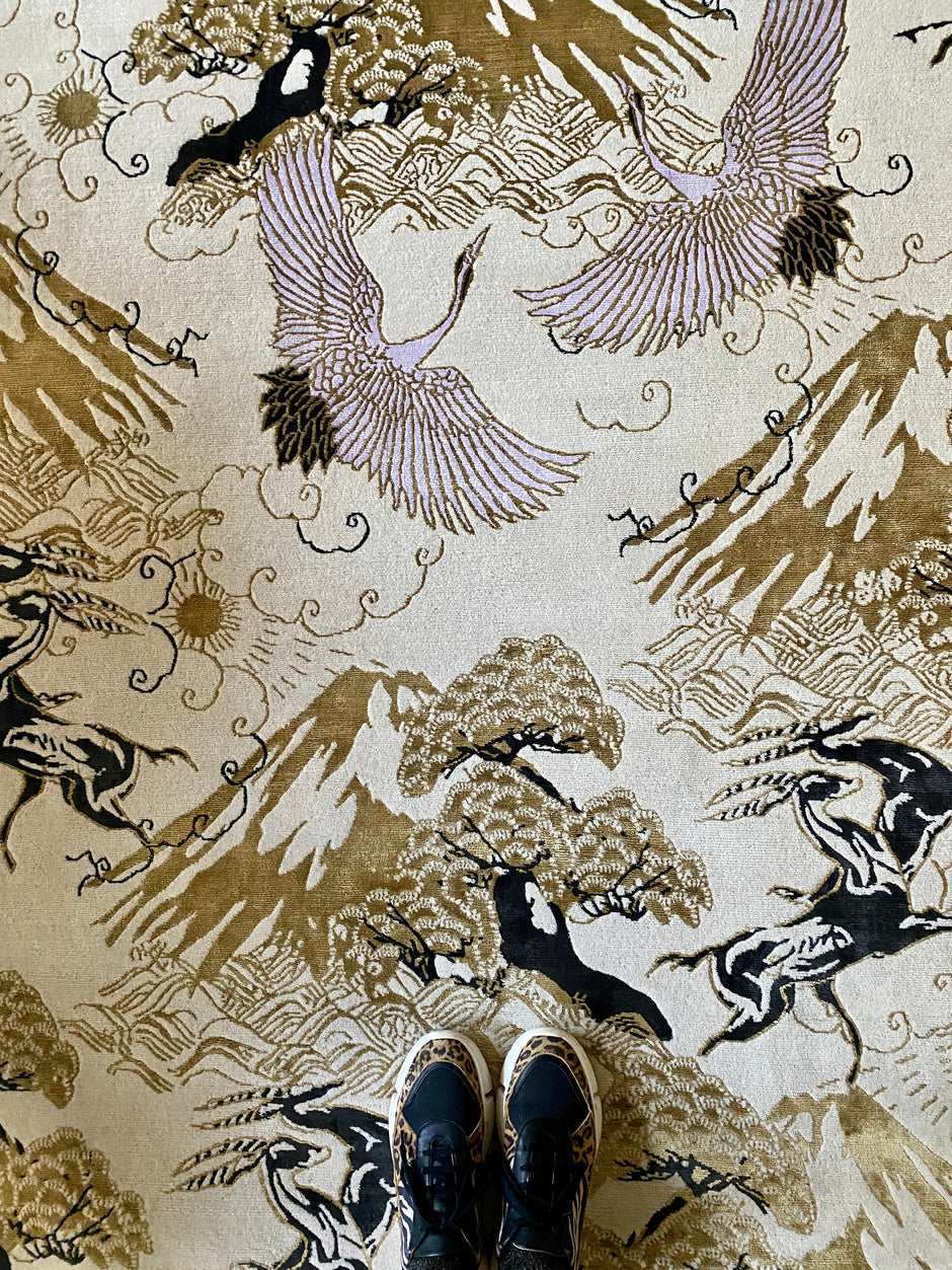Chinoiserie rugs, wallpaper & fabric by Wendy Morrison.