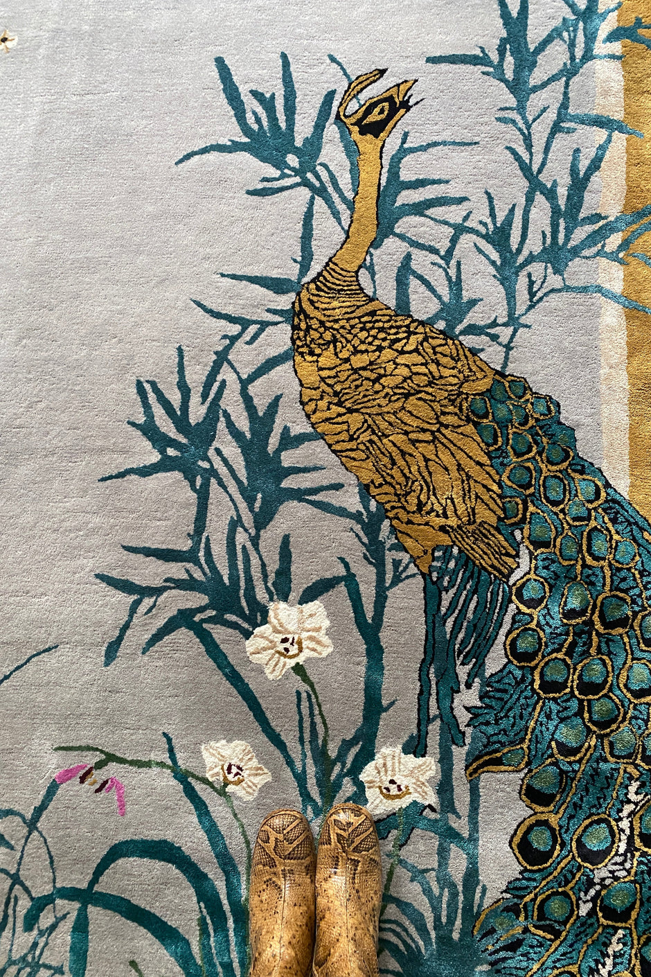 Chinoiserie rugs, wallpaper & fabric by Wendy Morrison.