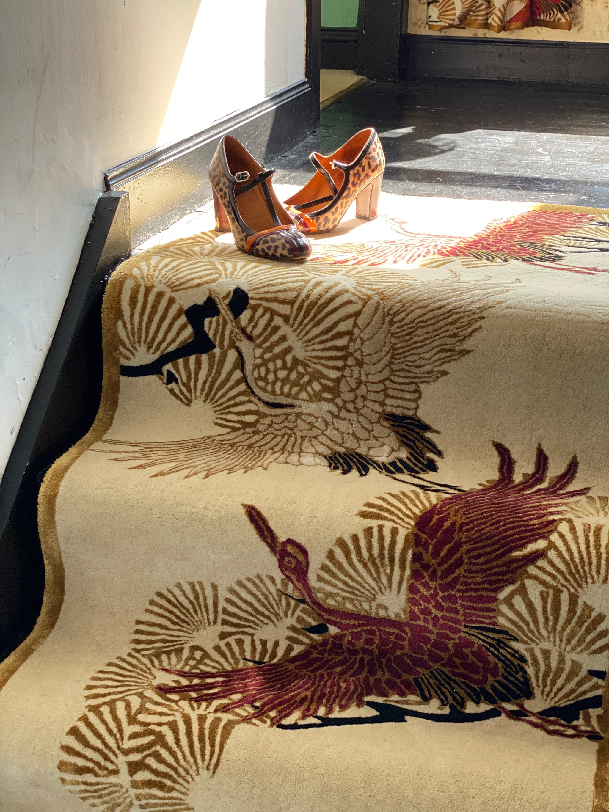 Cranes in Trees - Hand Tufted Runner – Wendy Morrison
