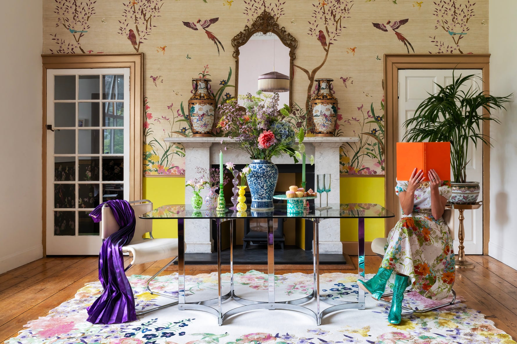 Chinoiserie rugs, wallpaper & fabric by Wendy Morrison.