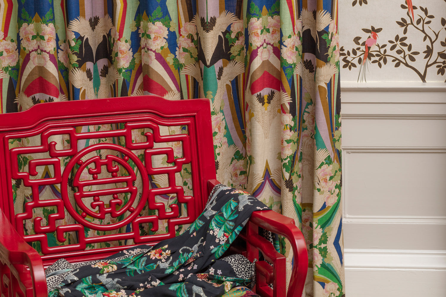 Chinoiserie rugs, wallpaper & fabric by Wendy Morrison.