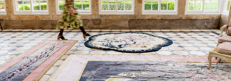 Chinoiserie rugs, wallpaper & fabric by Wendy Morrison.