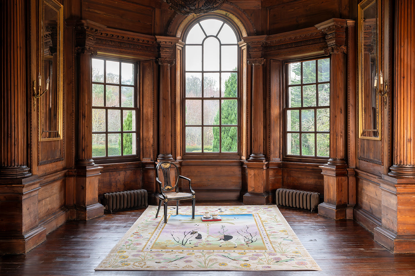 Chinoiserie rugs, wallpaper & fabric by Wendy Morrison.