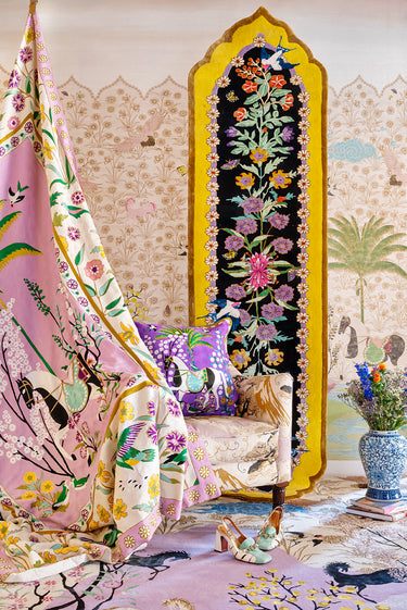 Chinoiserie rugs, wallpaper & fabric by Wendy Morrison.