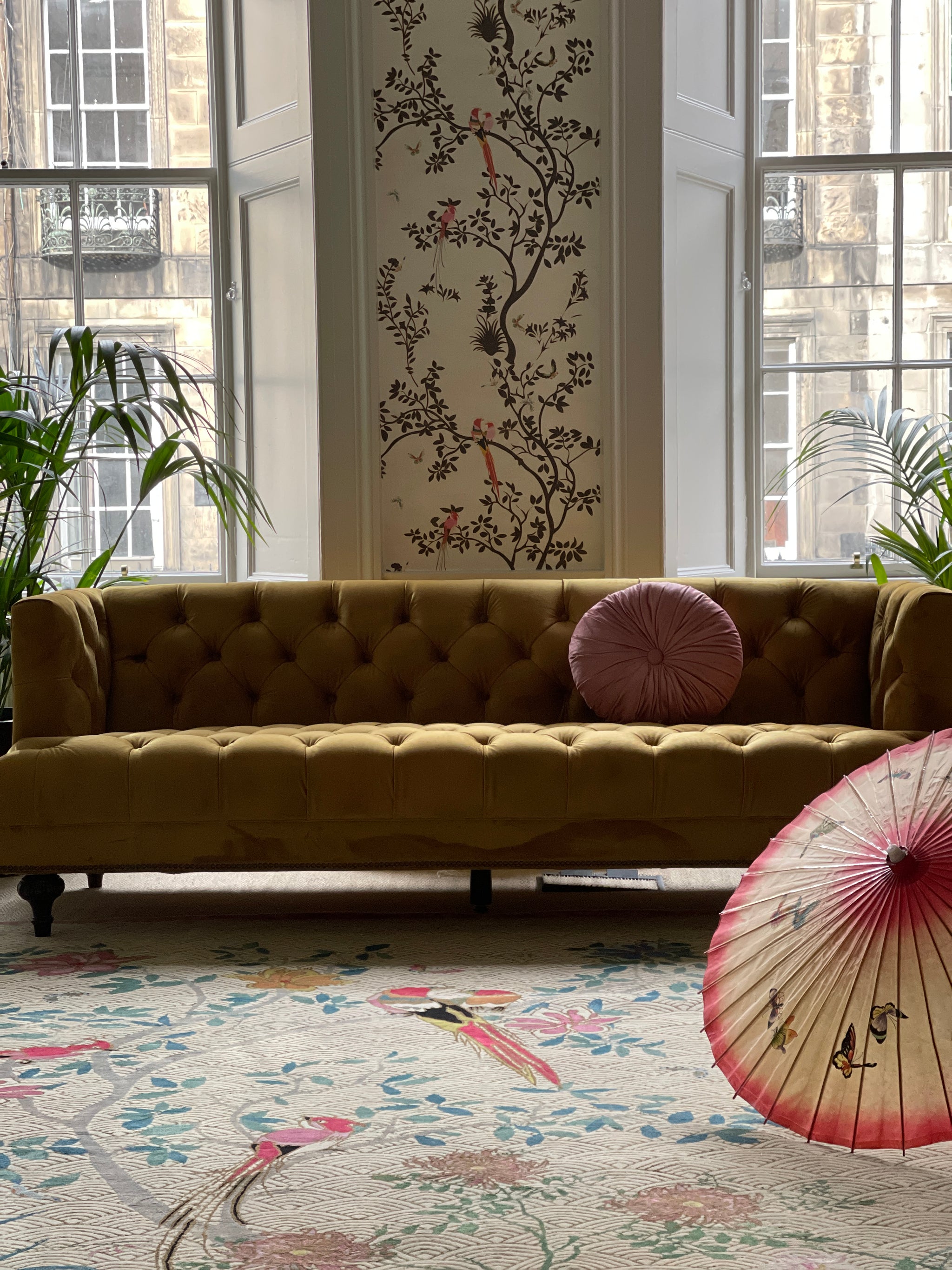 Floral Waves Pink - Hand Knotted Rug – Wendy Morrison