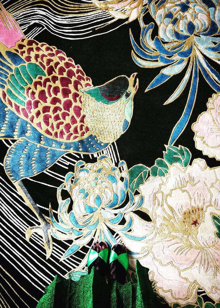 Chinoiserie rugs, wallpaper & fabric by Wendy Morrison.